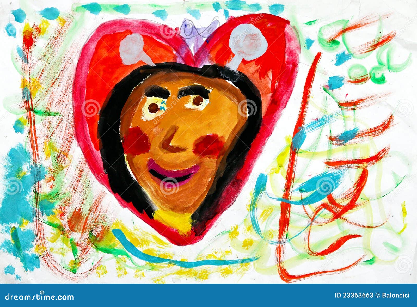 Liebe stock abbildung. Illustration von kunst, anstrich - 23363663