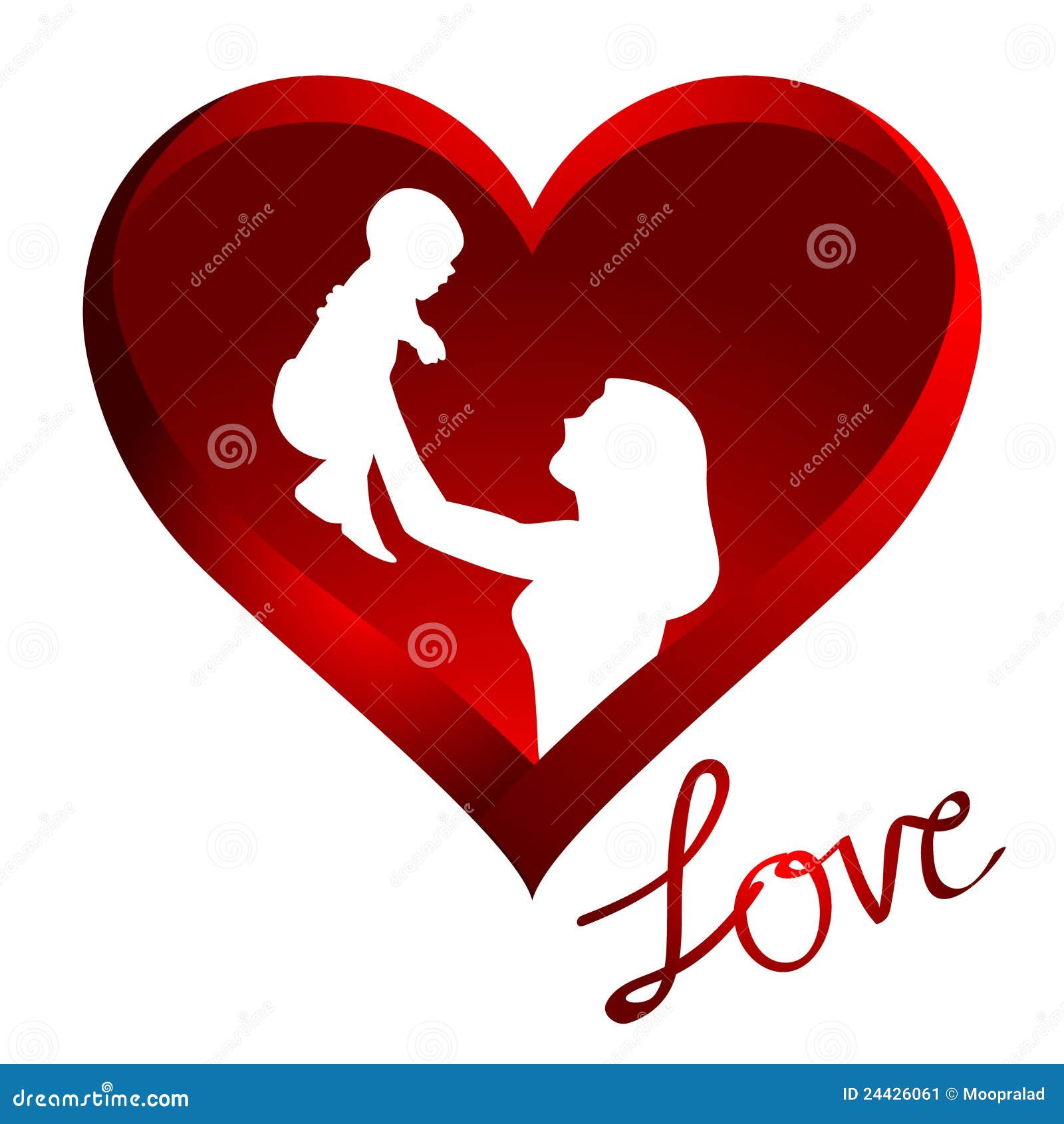Liebe der Mutter vektor abbildung. Illustration von liebe - 24426061