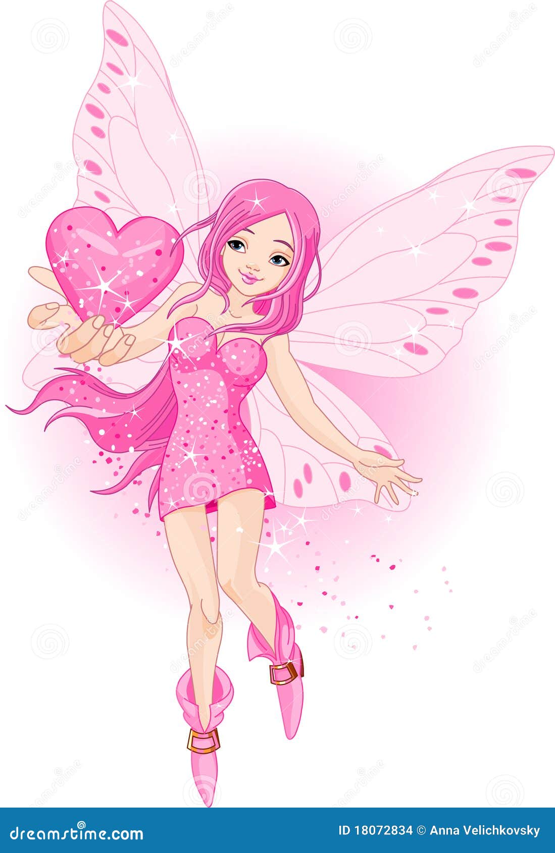 Liebes-Fee vektor abbildung. Illustration von schönheit - 18072834