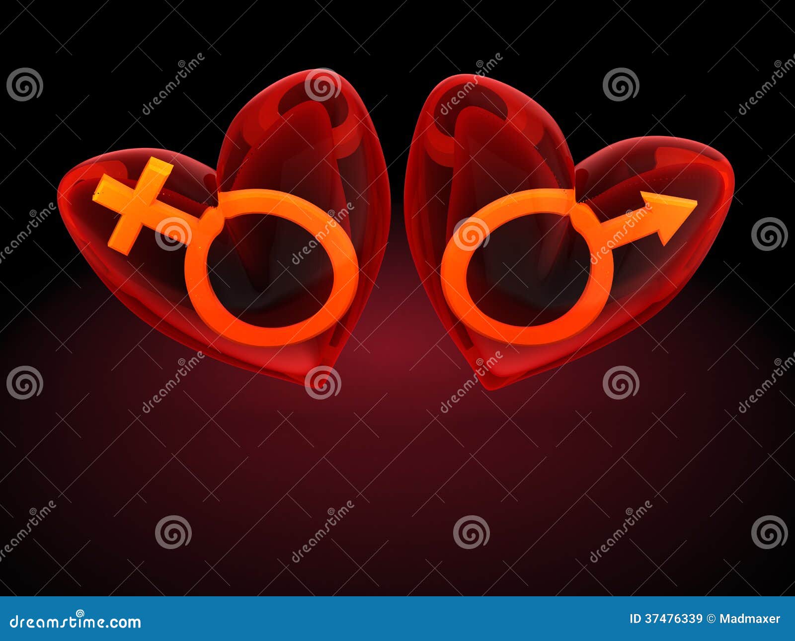 Liebessymbole stock abbildung. Illustration von feier - 37476339