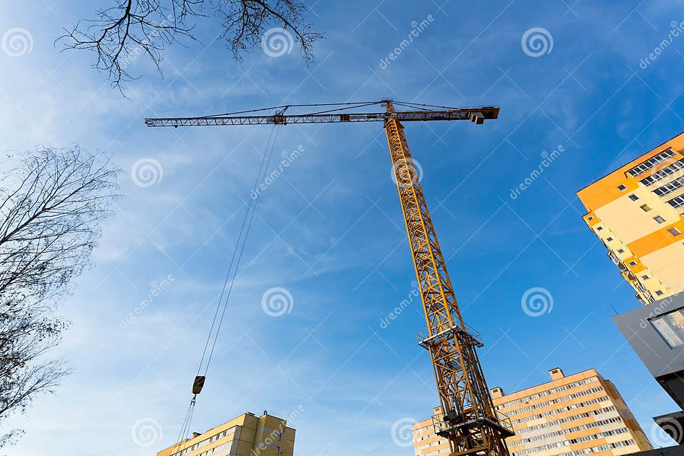 Liebherr tower crane stock image. Image of liebherr, cabin - 66267763