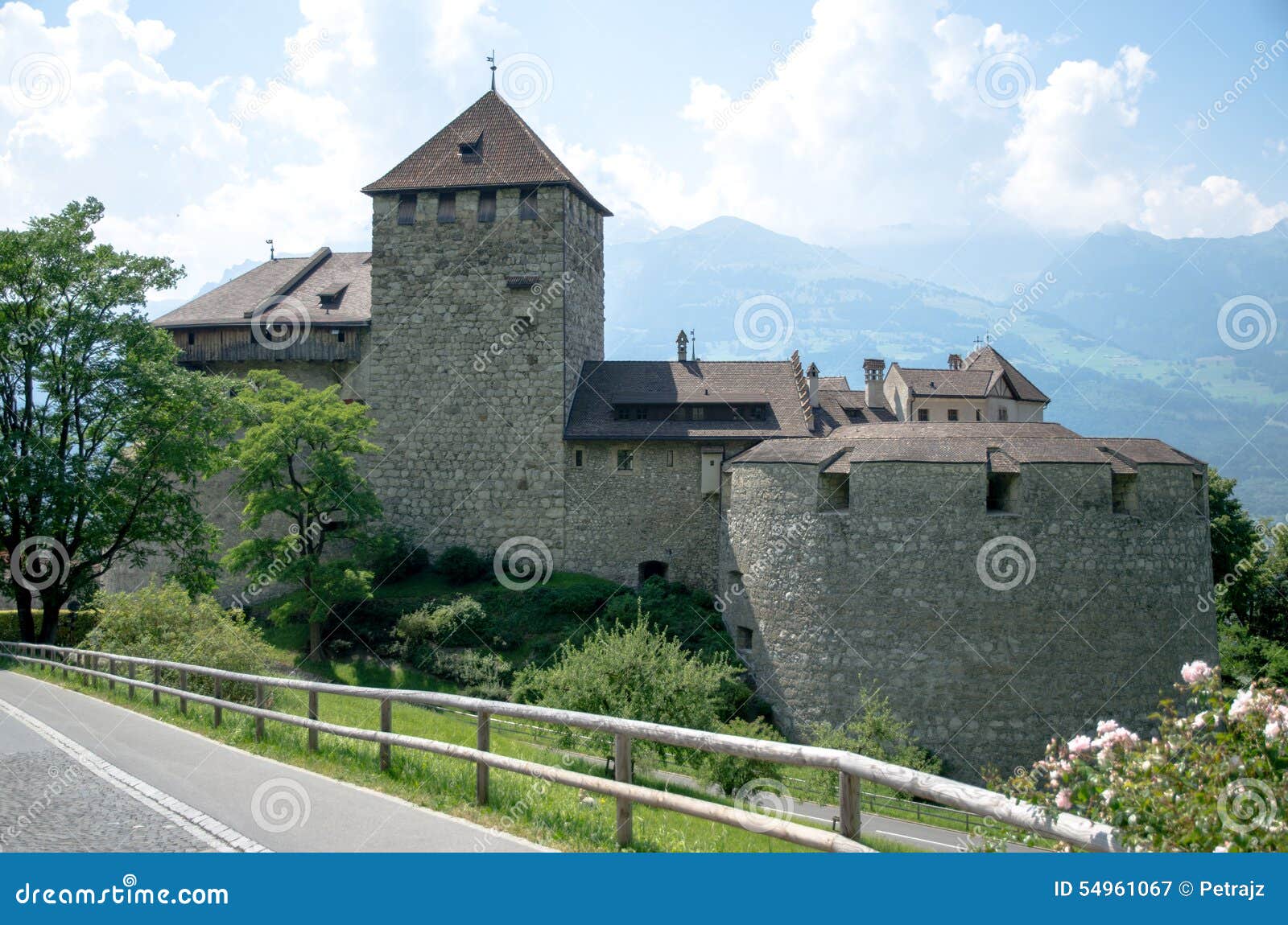 Liechtenstein Castle stock image. Image of landscape - 54961067