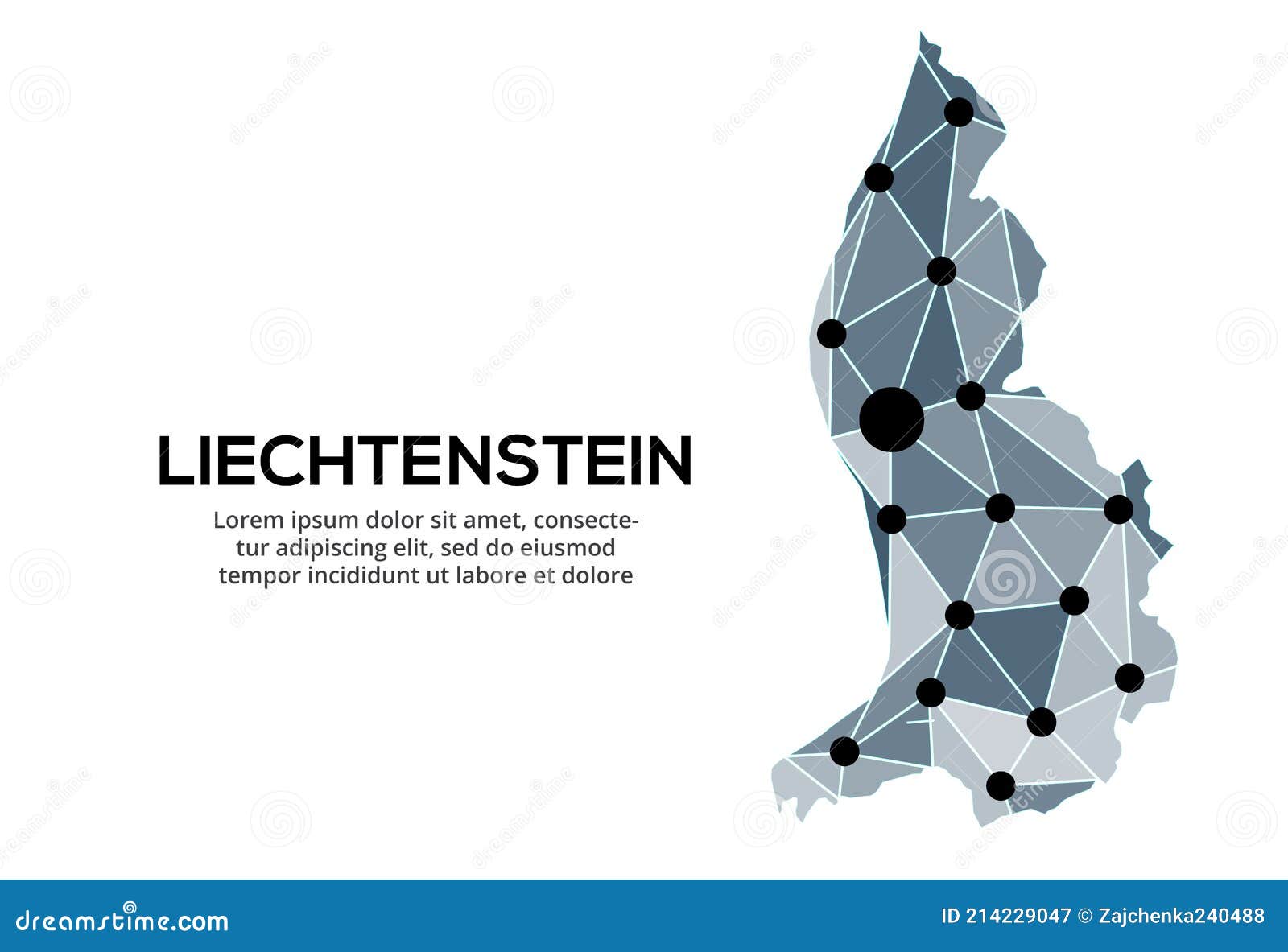 Liechtenstein Map. Image Of A Global Map In The Form Of Regions Of ...