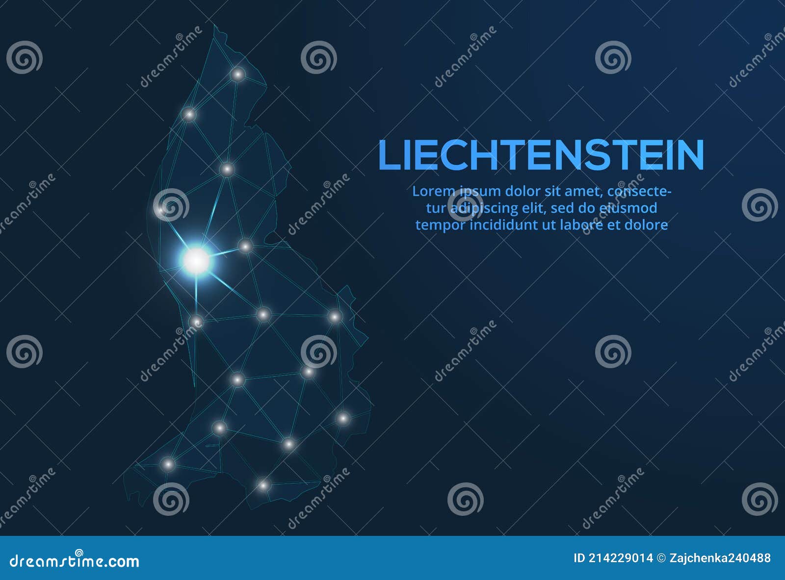 Liechtenstein Map. Image Of A Global Map In The Form Of Regions Of ...