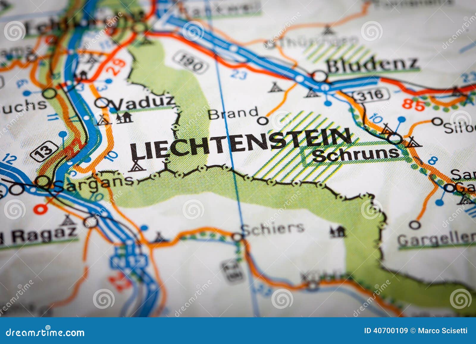 Liechtenstein stock image. Image of capital, defocused - 40700109