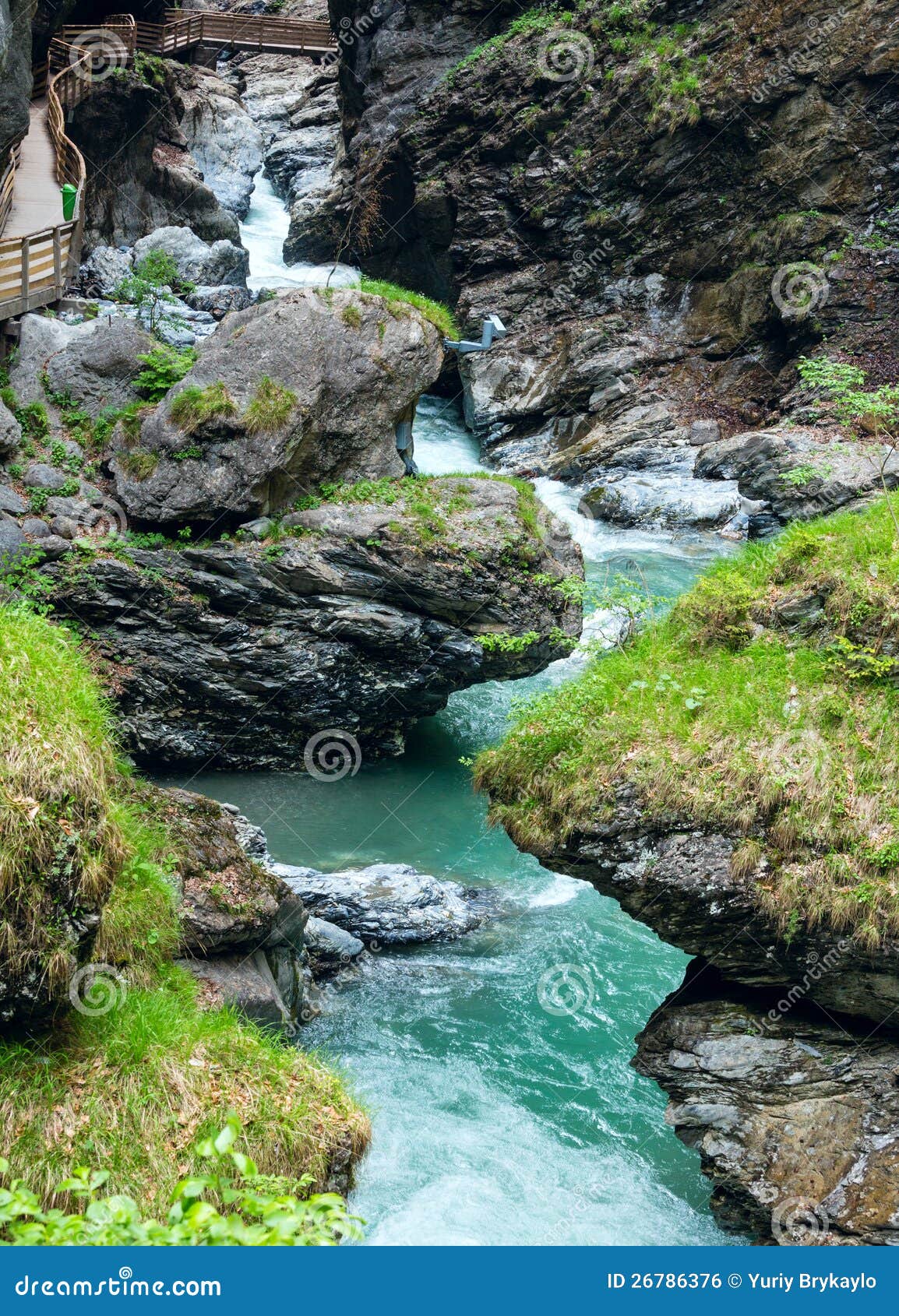 Liechtensteinklamm Gorge (Austria) Stock Photo - Image of footway ...