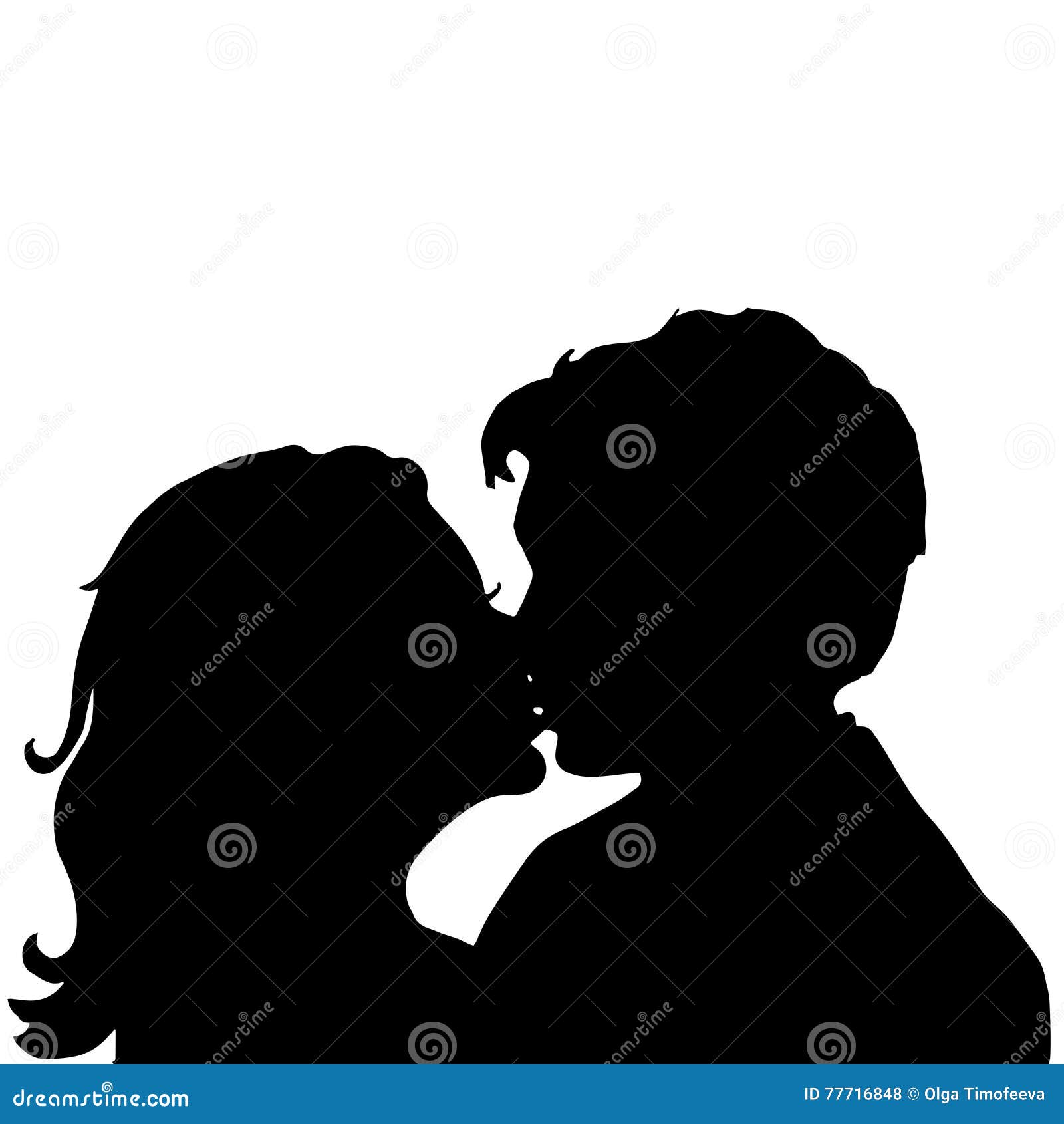 Liefde paar Kus vector illustratie. Illustration of mensen - 77716848