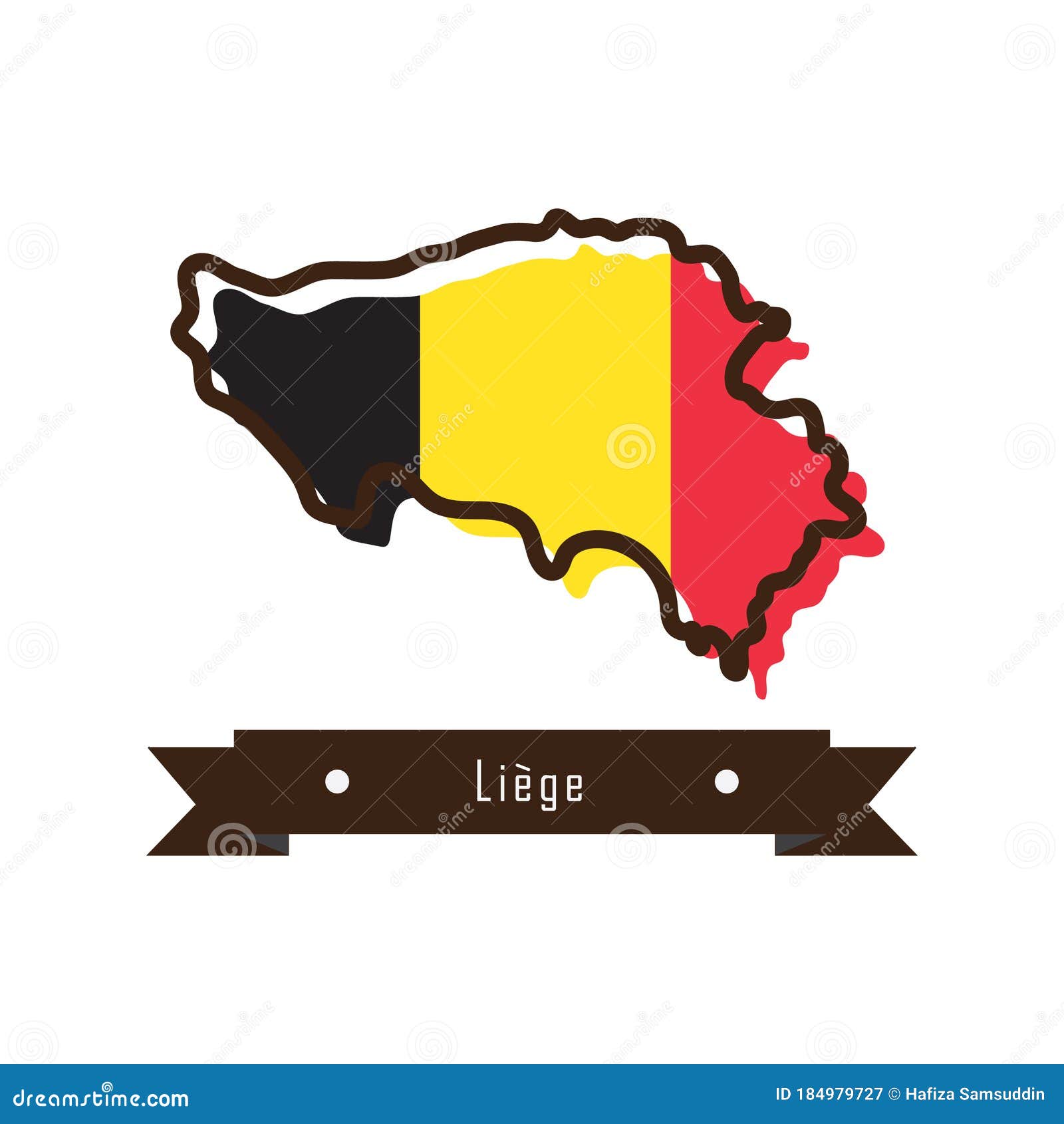 Liege Map. Vector Illustration Decorative Design Stock Illustration ...