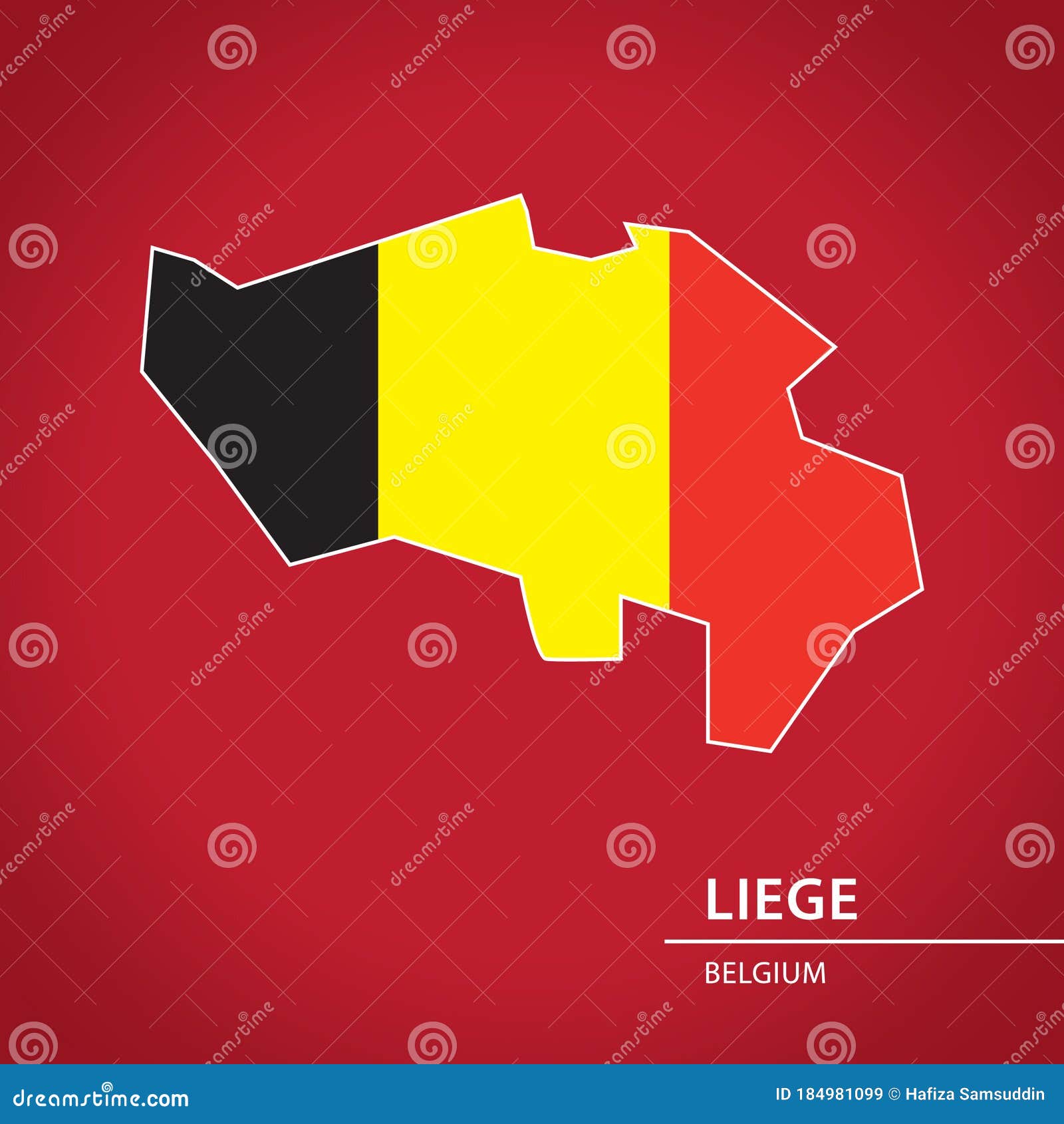 Liege Map. Vector Illustration Decorative Design Stock Illustration ...