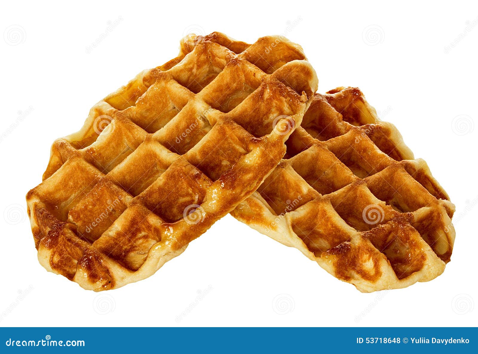 Liege Waffles, Pastries Isolated Stock Photo - Image of diet, gaufre ...