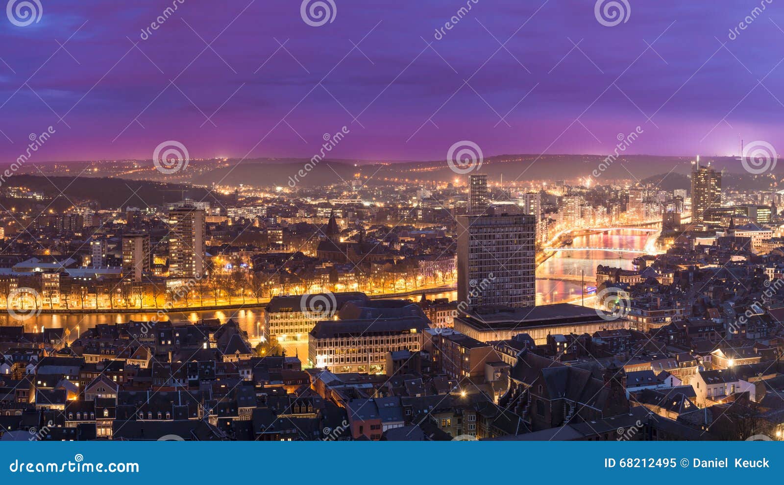 Liegi Nel Belgio Da Montagne De Bueren Immagine Stock - Immagine di ...