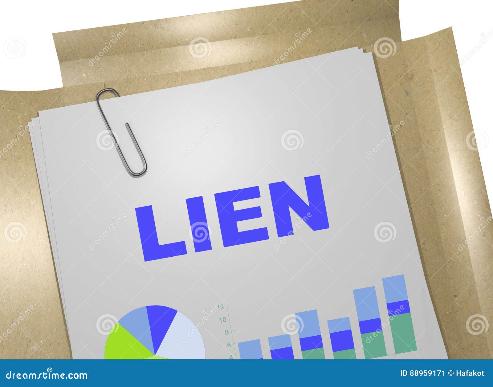 Lien - business concept stock illustration. Illustration of graphic ...