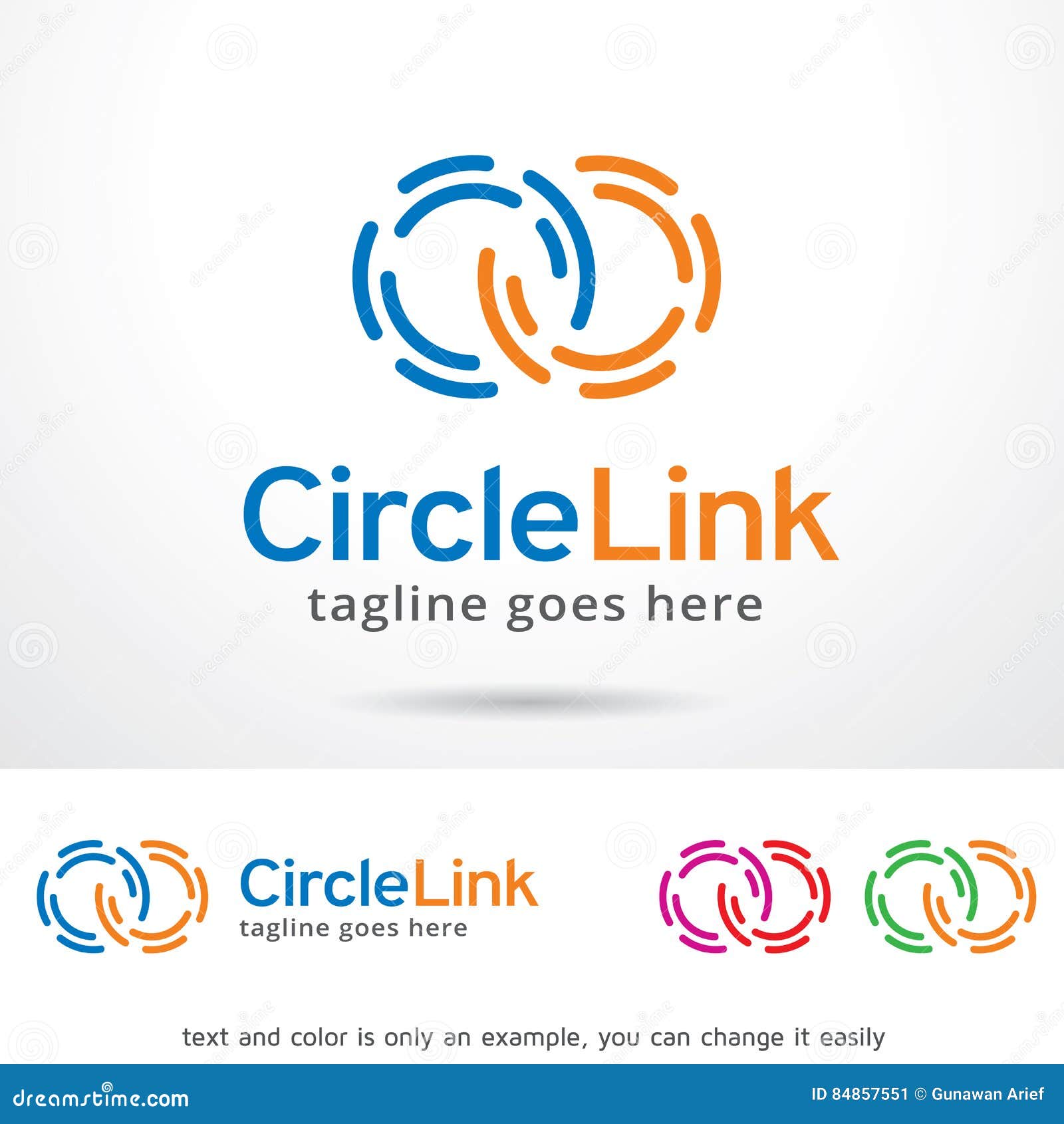 Lien Logo Template Design Vector De Cercle Illustration de Vecteur ...