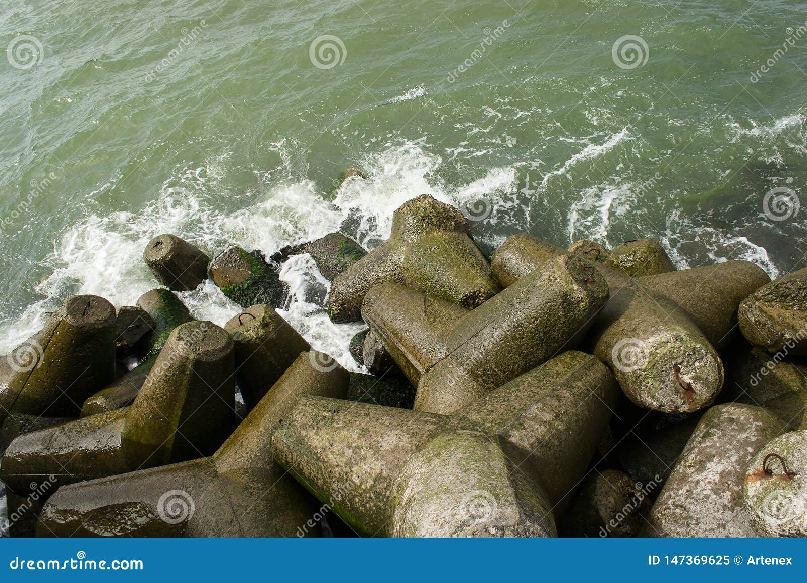 Liepaja Beach Bunker. Brick House, Soft Water, Waves and Rocks ... Liepaja Beach Bunker. Brick House, Soft Water, Waves and Rocks ...
