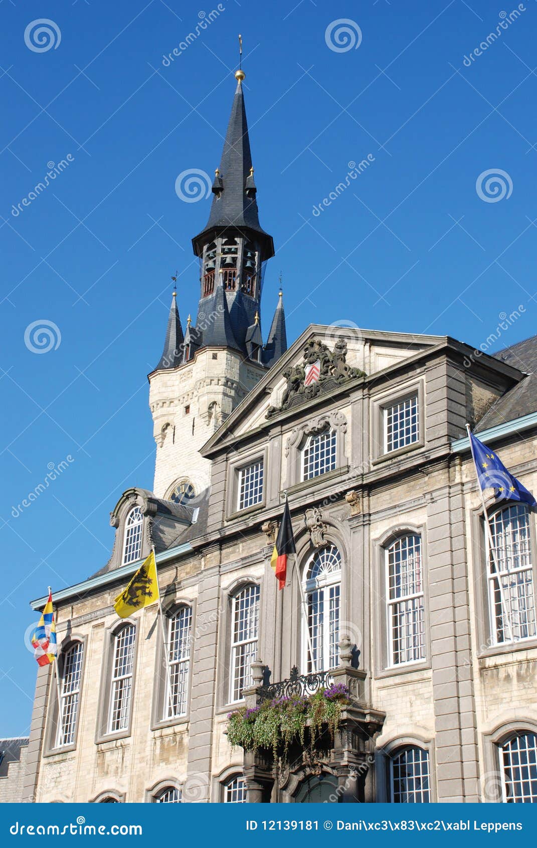 Lier stock image. Image of houses, clocks, windows, lier - 12139181