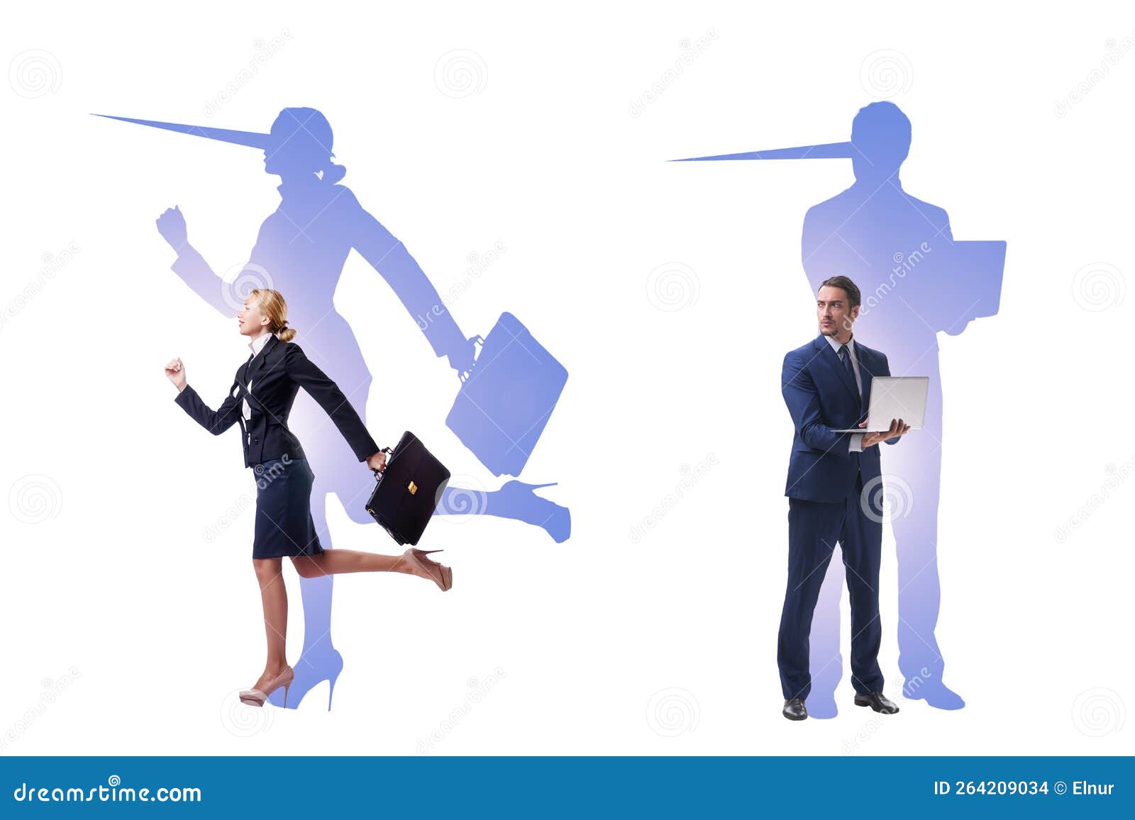 Lier Concept with Business People and Nose Stock Photo - Image of crook ...