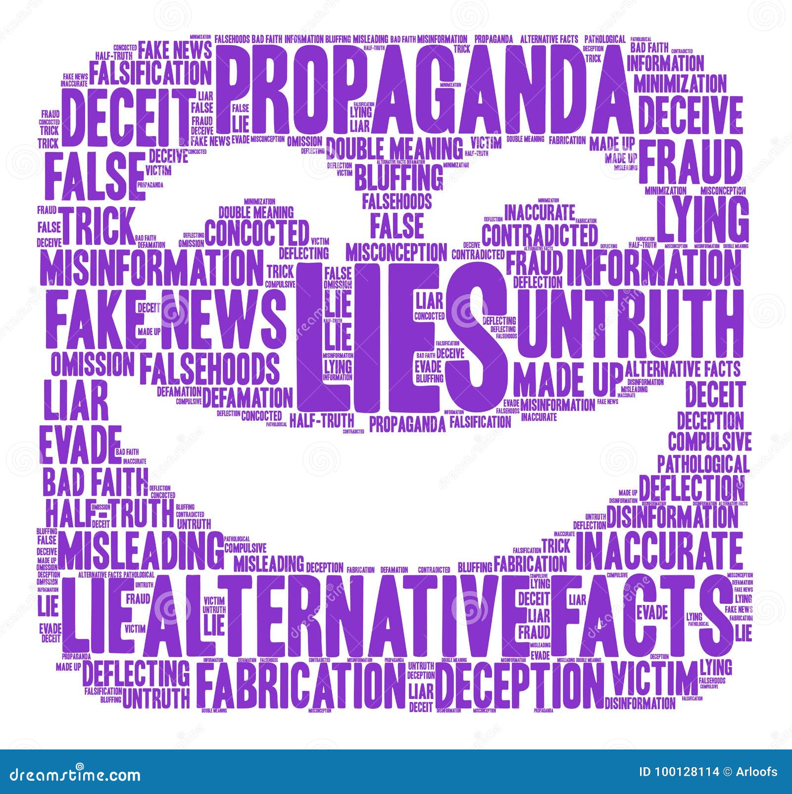 Lies Word Cloud stock vector. Illustration of deflecting - 100128114