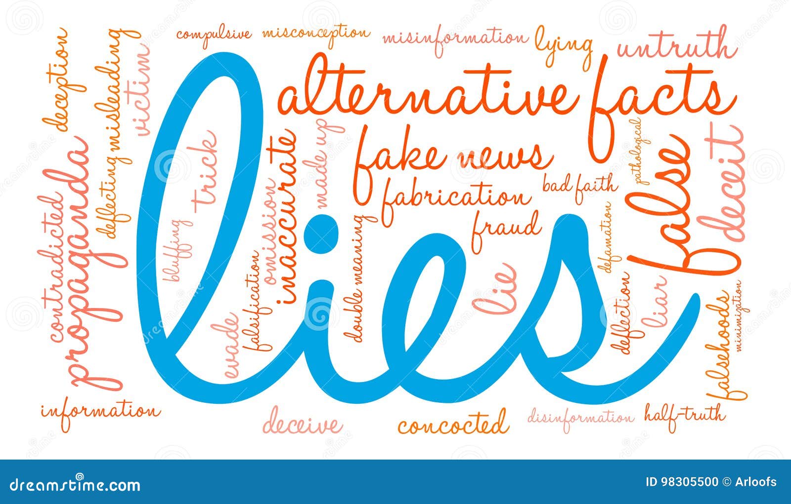 Lies Word Cloud stock vector. Illustration of minimization - 98305500