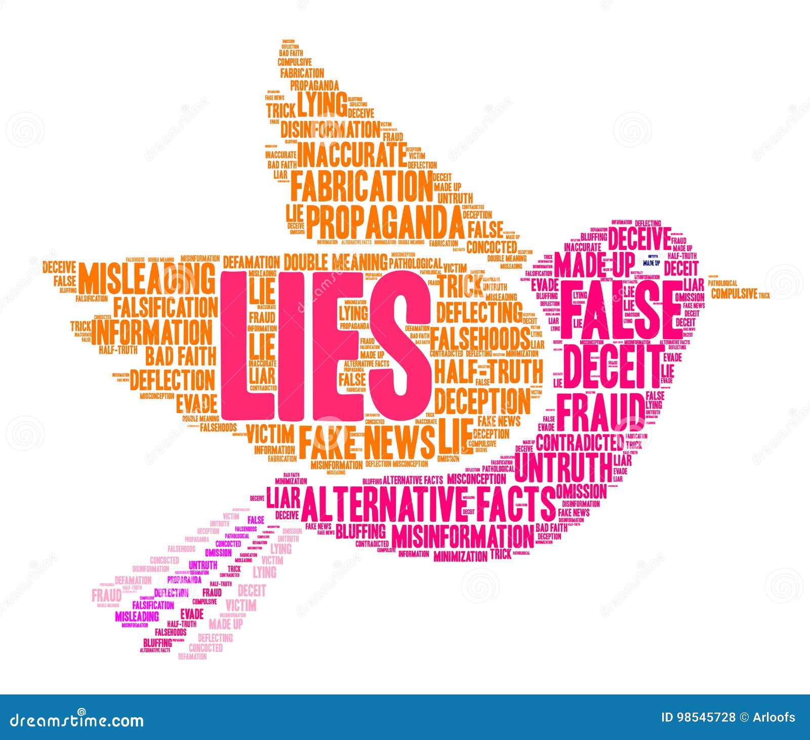 Lies Word Cloud stock illustration. Illustration of concocted - 98545728