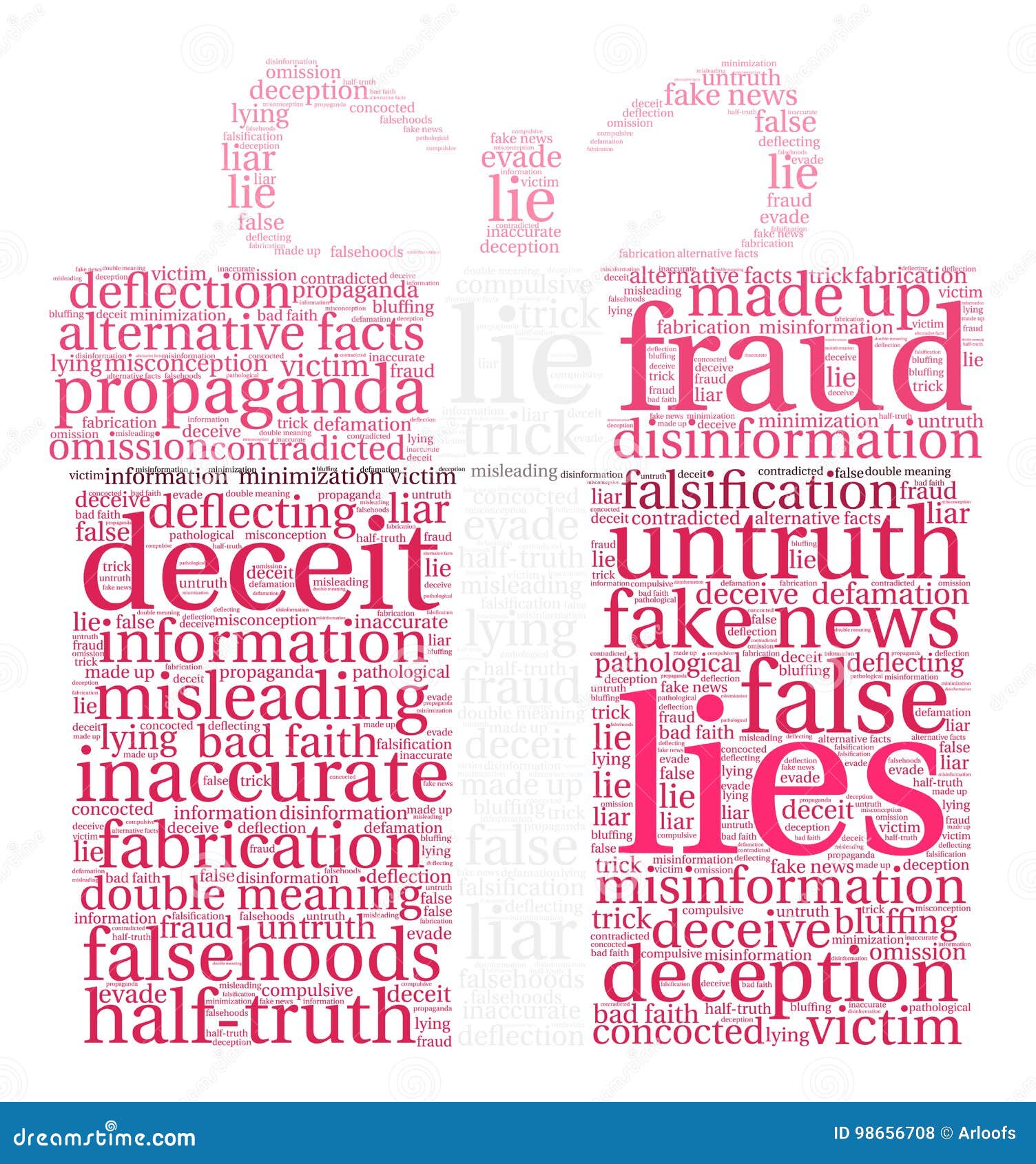 Lies Word Cloud stock illustration. Illustration of liar - 98656708