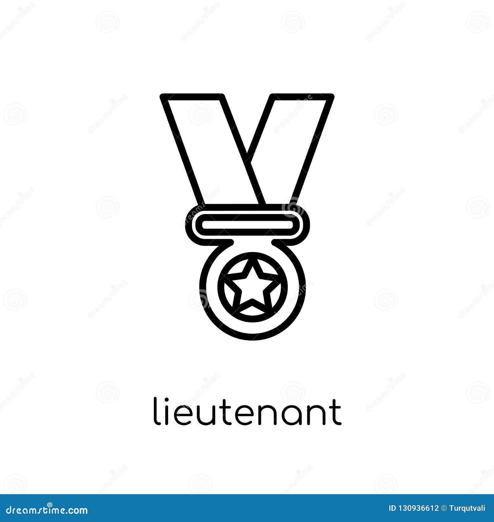 Lieutenant Icon from Army Collection. Stock Vector - Illustration of ...