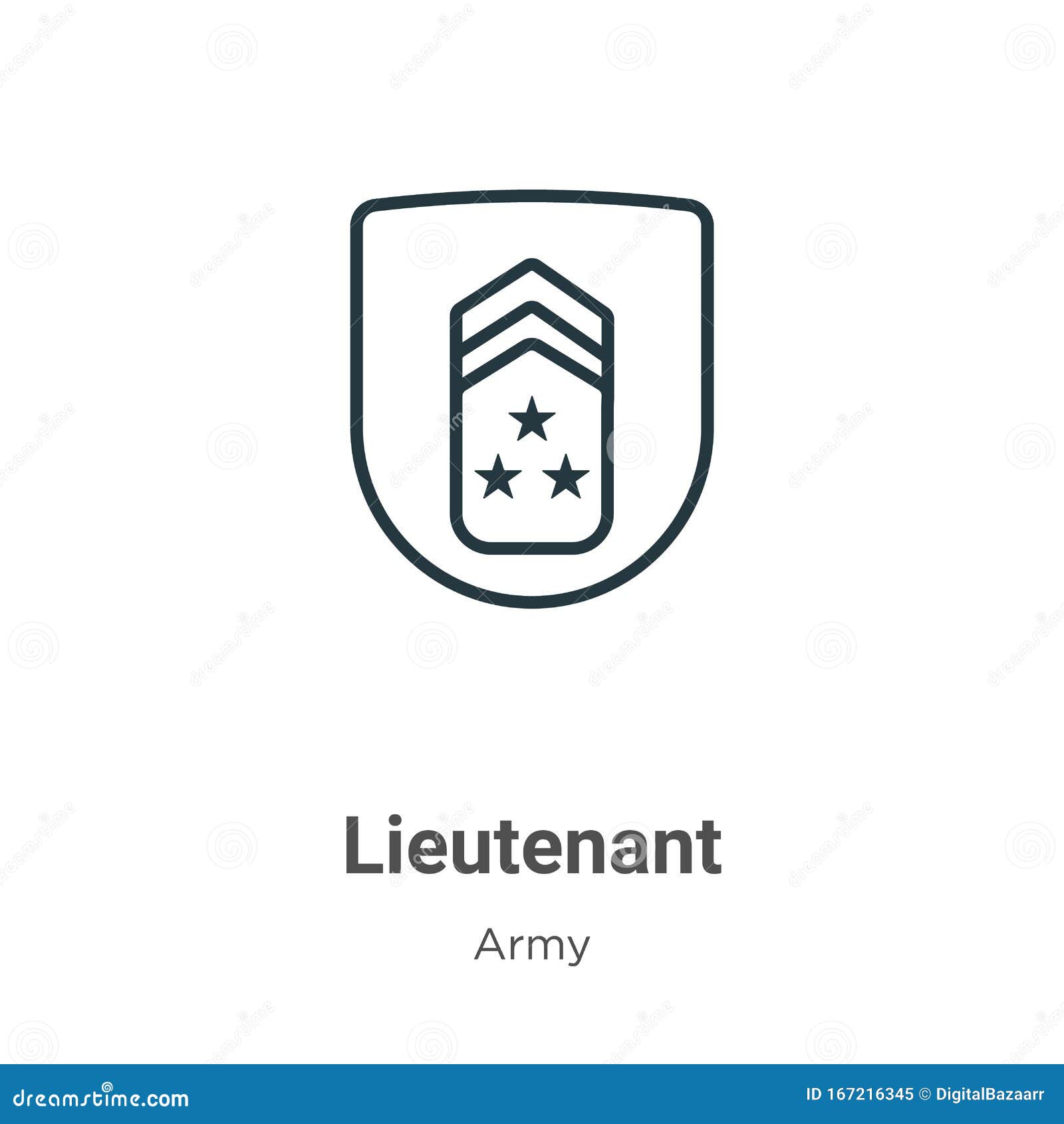 Lieutenant Vector Icon On White Background. Flat Vector Lieutenant Icon ...