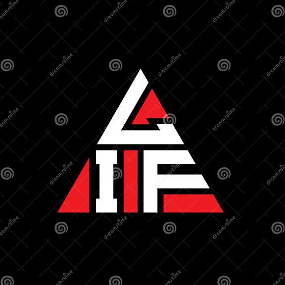 LIF Triangle Letter Logo Design with Triangle Shape. LIF Triangle Logo ...