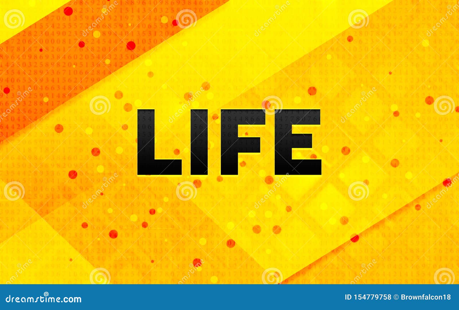 Life Abstract Digital Banner Yellow Background Stock Illustration ... Life Abstract Digital Banner Yellow Background Stock Illustration ...