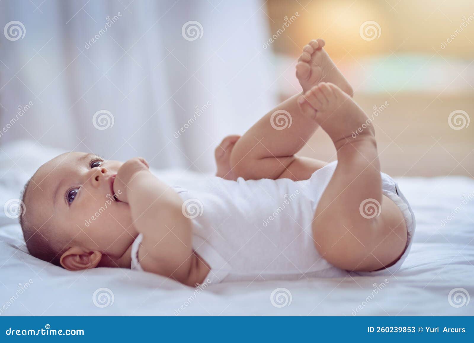 So this is Life...an Adorable Baby Boy Lying Down on a Bed at Home ... So this is Life...an Adorable Baby Boy Lying Down on a Bed at Home ...
