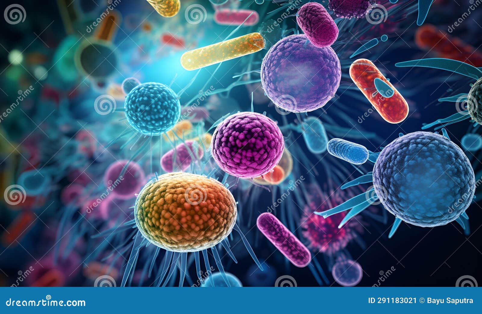 Life Bacteria Cells Microorganisms Microscopic Quantum World, Ai ...