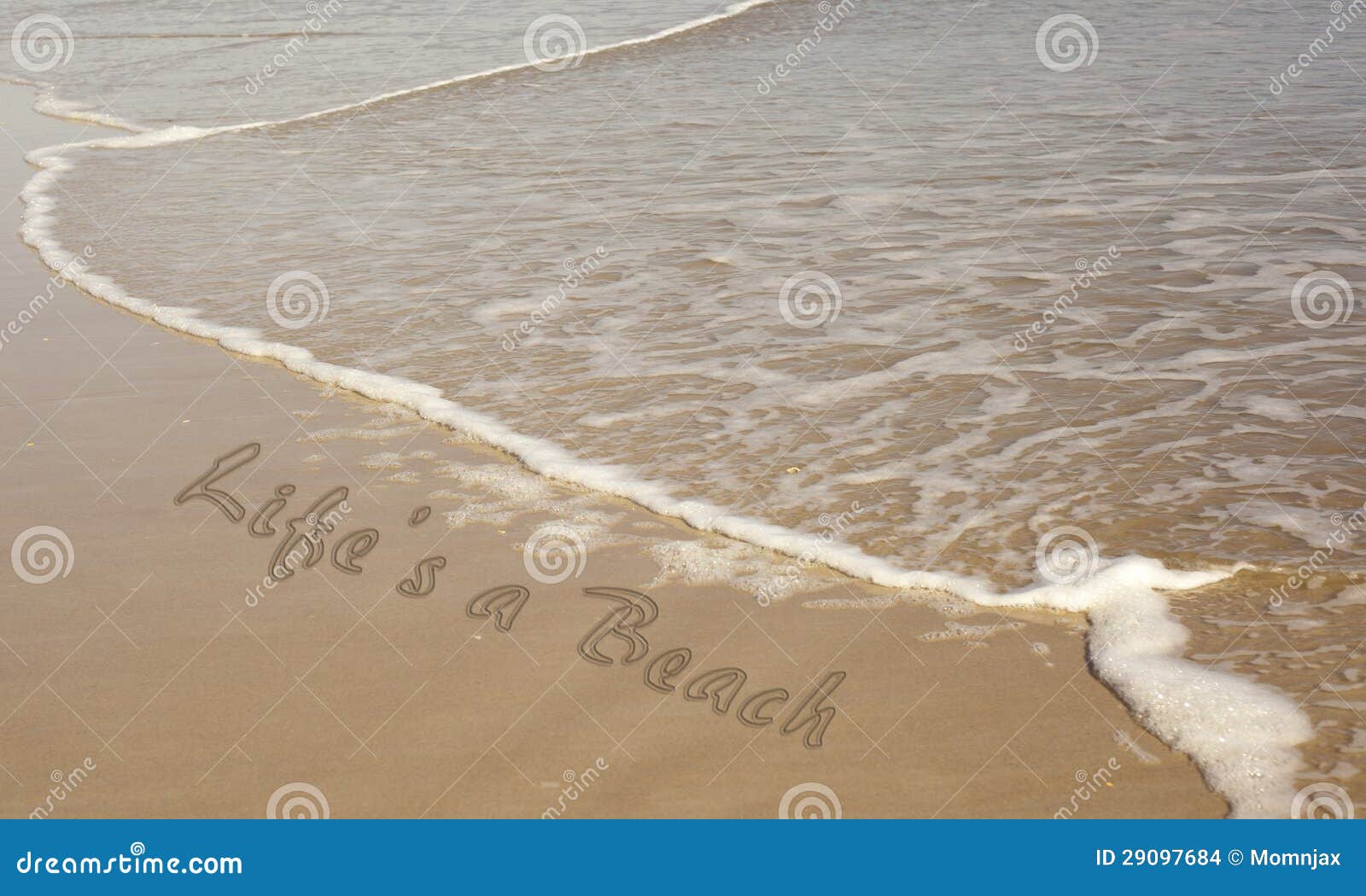 Life is a Beach Written in Sand Stock Photo - Image of seasonal, phrase ...
