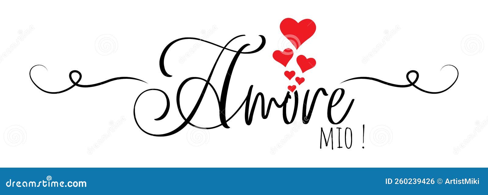 Amore mio, vecto stock vector. Illustration of butterflies - 260239426