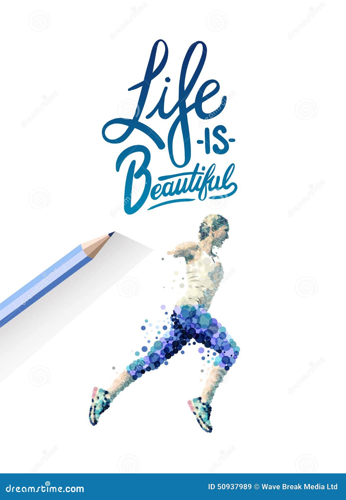 Life is beautiful vector stock vector. Illustration of young - 50937989