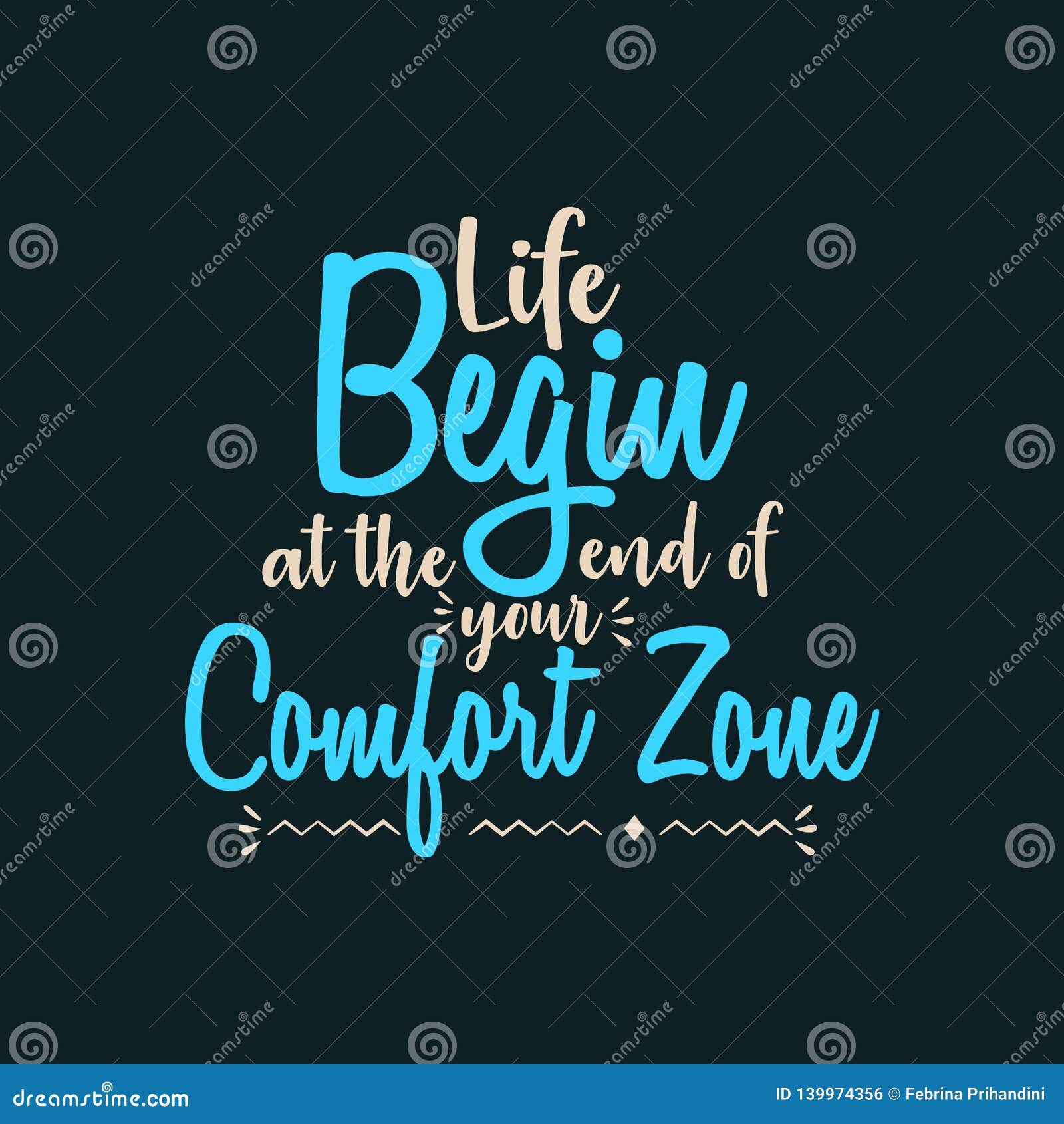 Life Begin at the End of Your Comfort Zone Stock Vector - Illustration ...