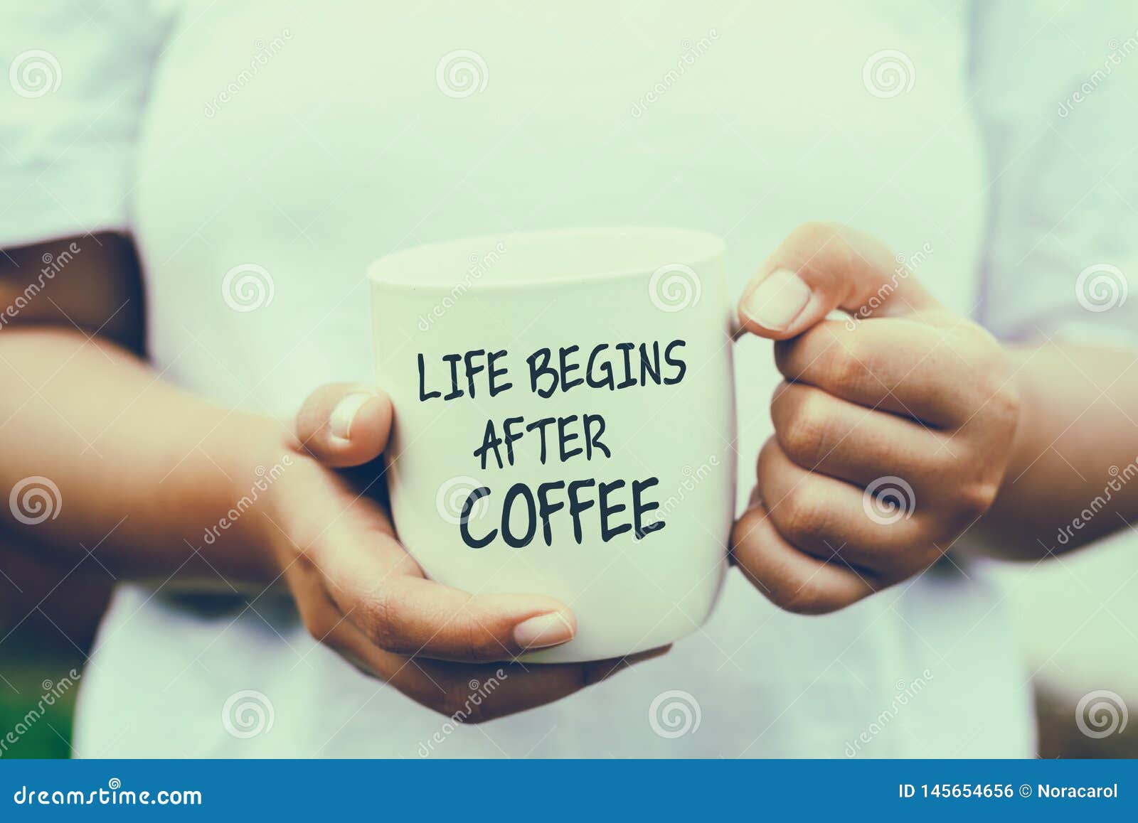 Life Begins after Coffee Quote Stock Photo - Image of inspiration, card ...