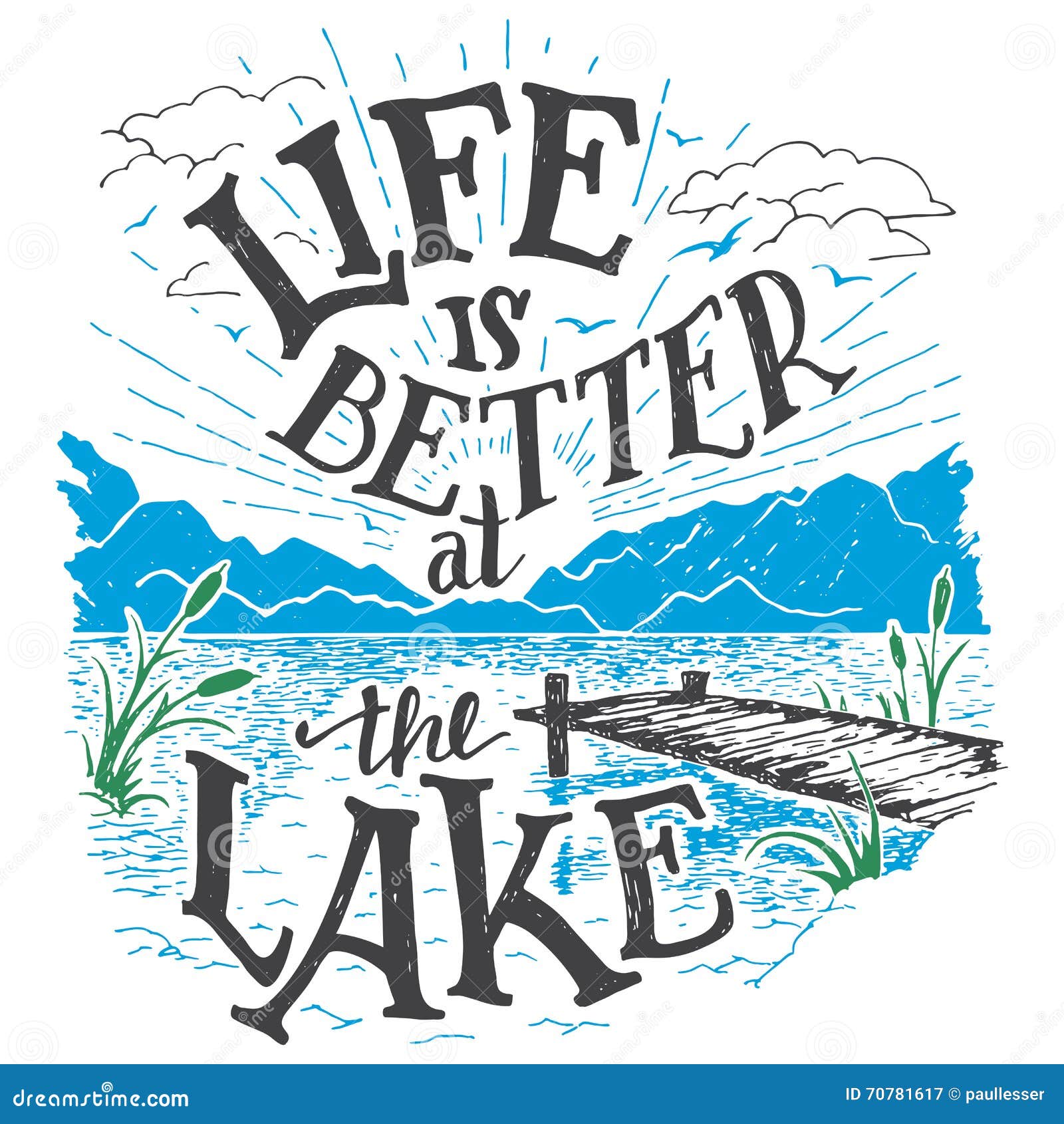 Lake Life Silhouette Stock Illustrations – 2,219 Lake Life Silhouette ...