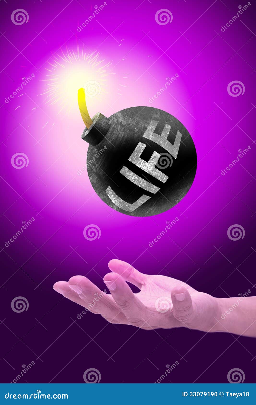 Life bomb stock illustration. Illustration of danger - 33079190