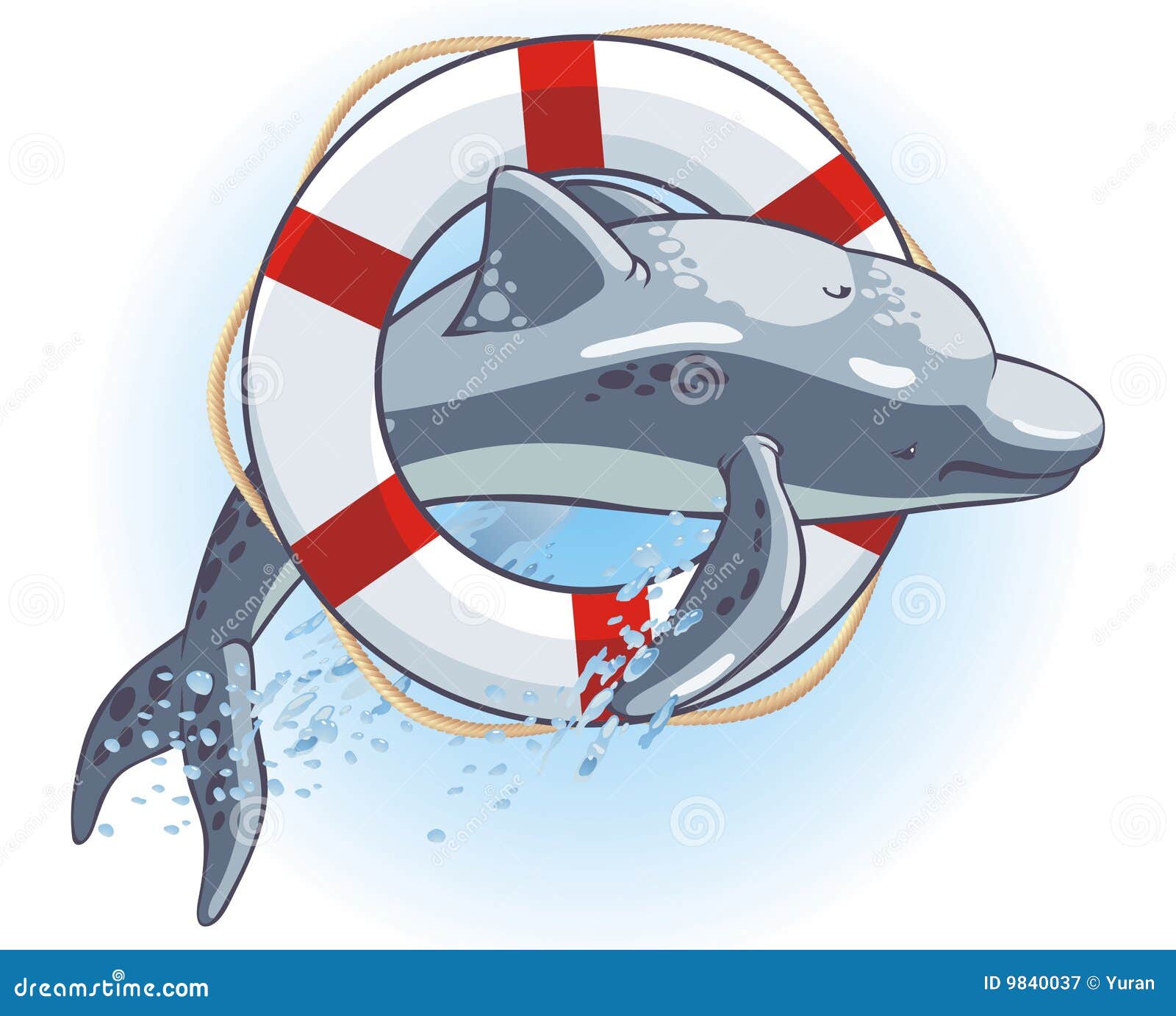 Dolphin Saving Fisherman From Capsized Wooden Boat Cartoon Vector ...