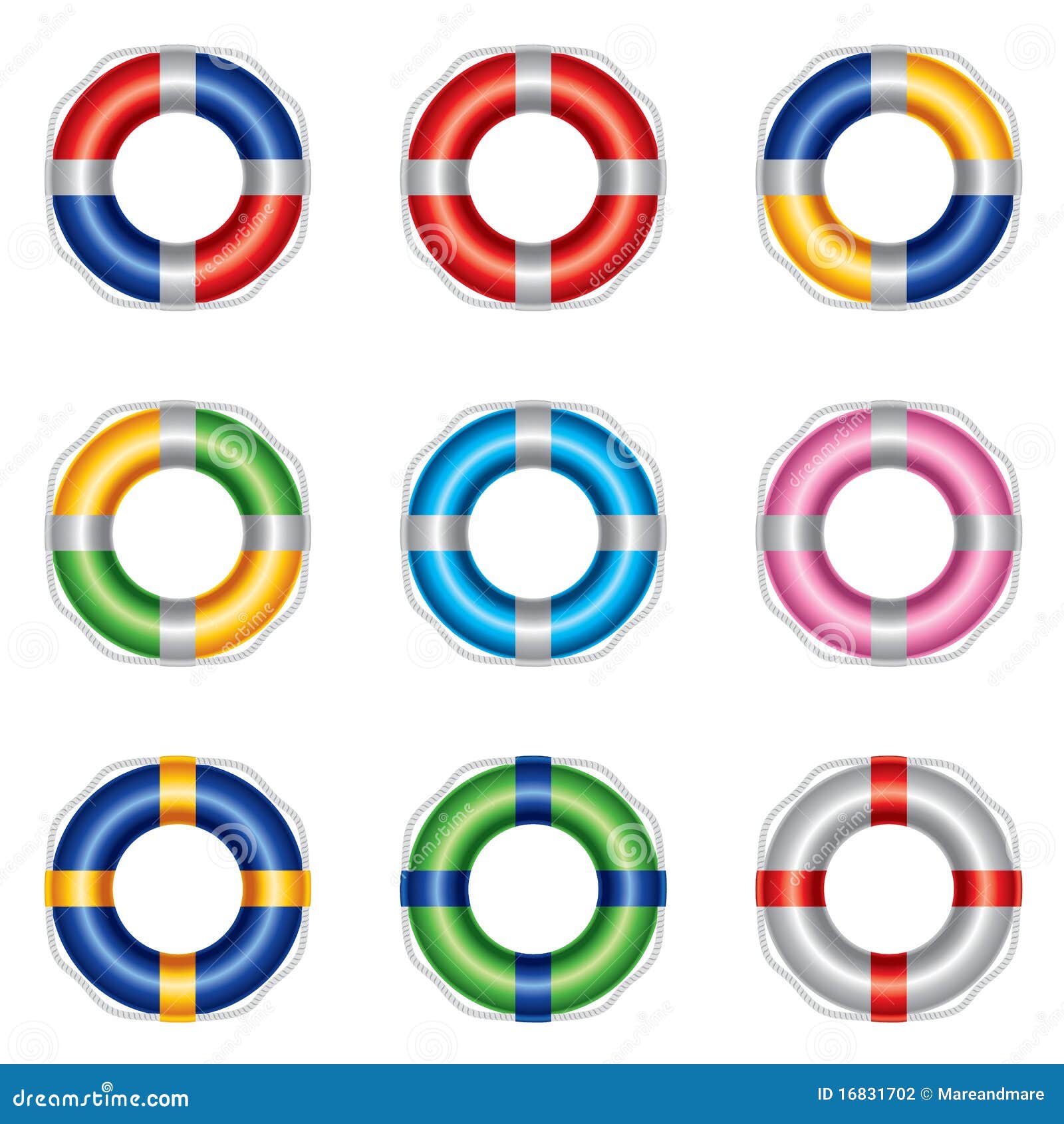 Life Buoy in Different Colours Stock Vector - Illustration of bodyquard ...