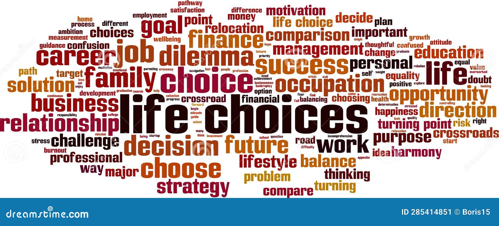 Life choices word cloud stock vector. Illustration of turning - 285414851