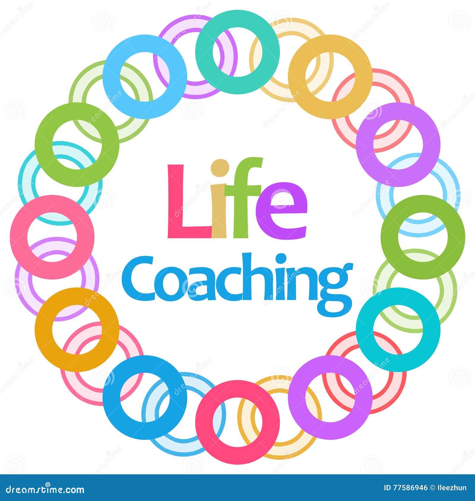 Life Coaching Colorful Circular Background Royalty-Free Stock Image ...