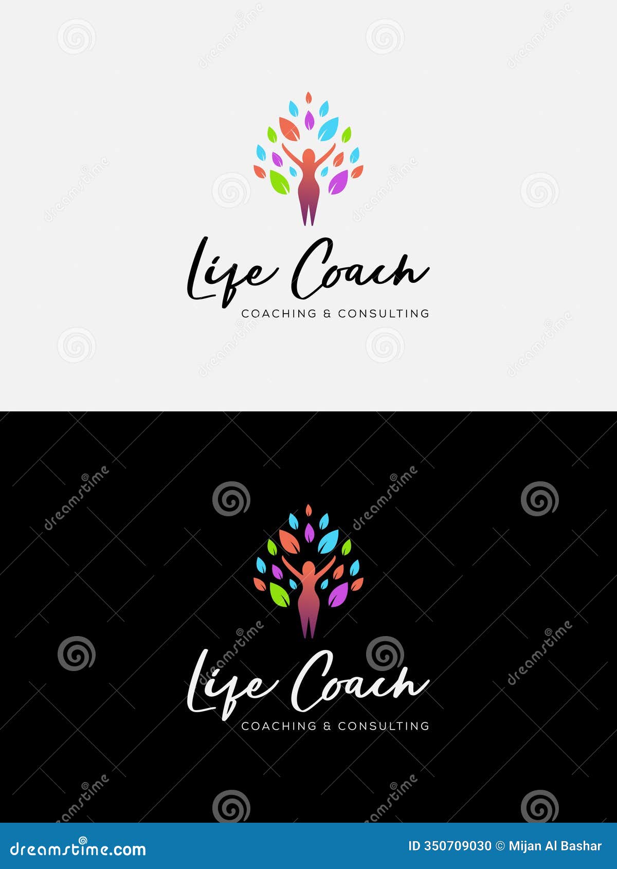 Life Coaching and Consulting Logo Design Template Vector Stock ...