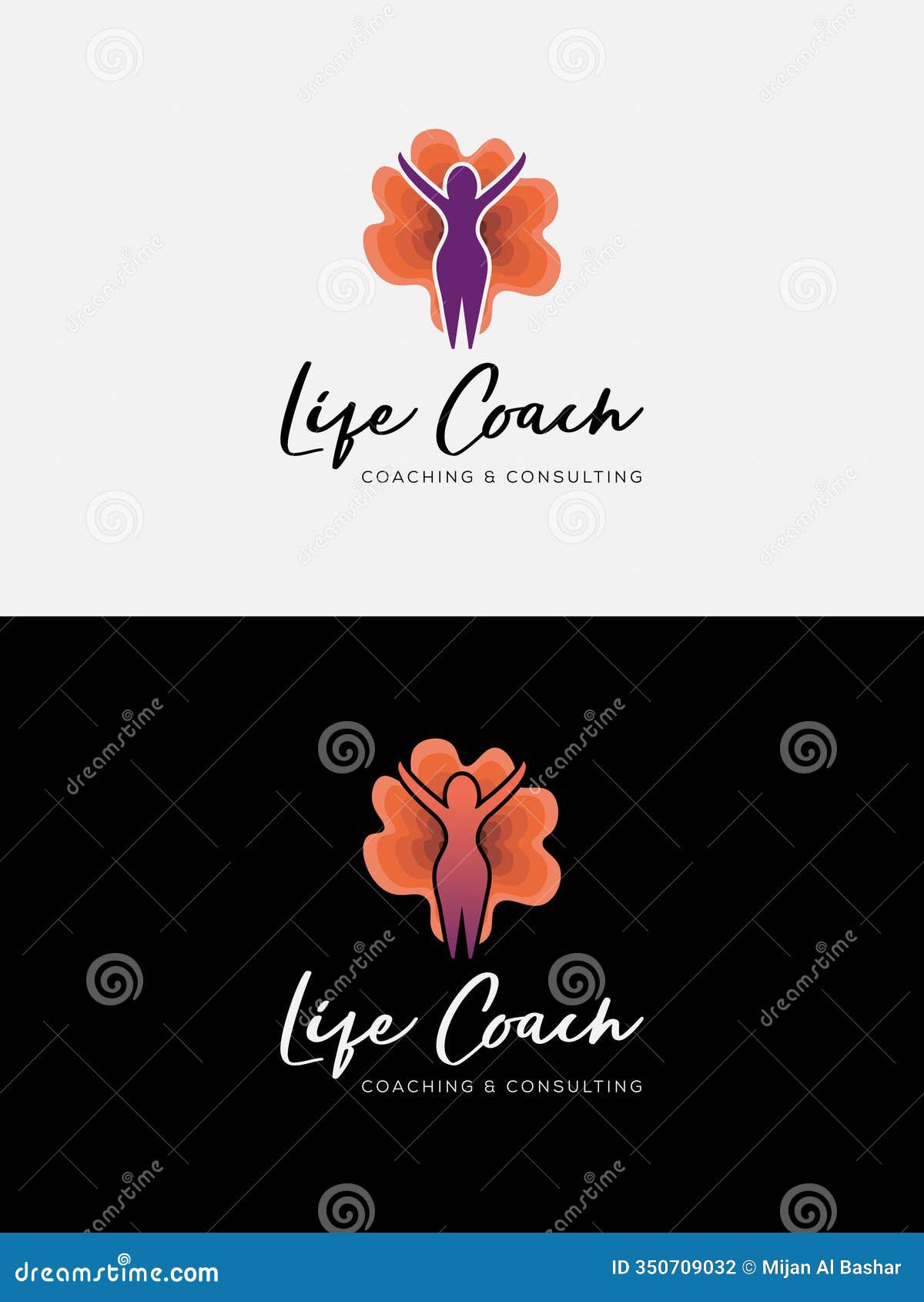 Life Coaching and Consulting Logo Design Template Vector Stock ...