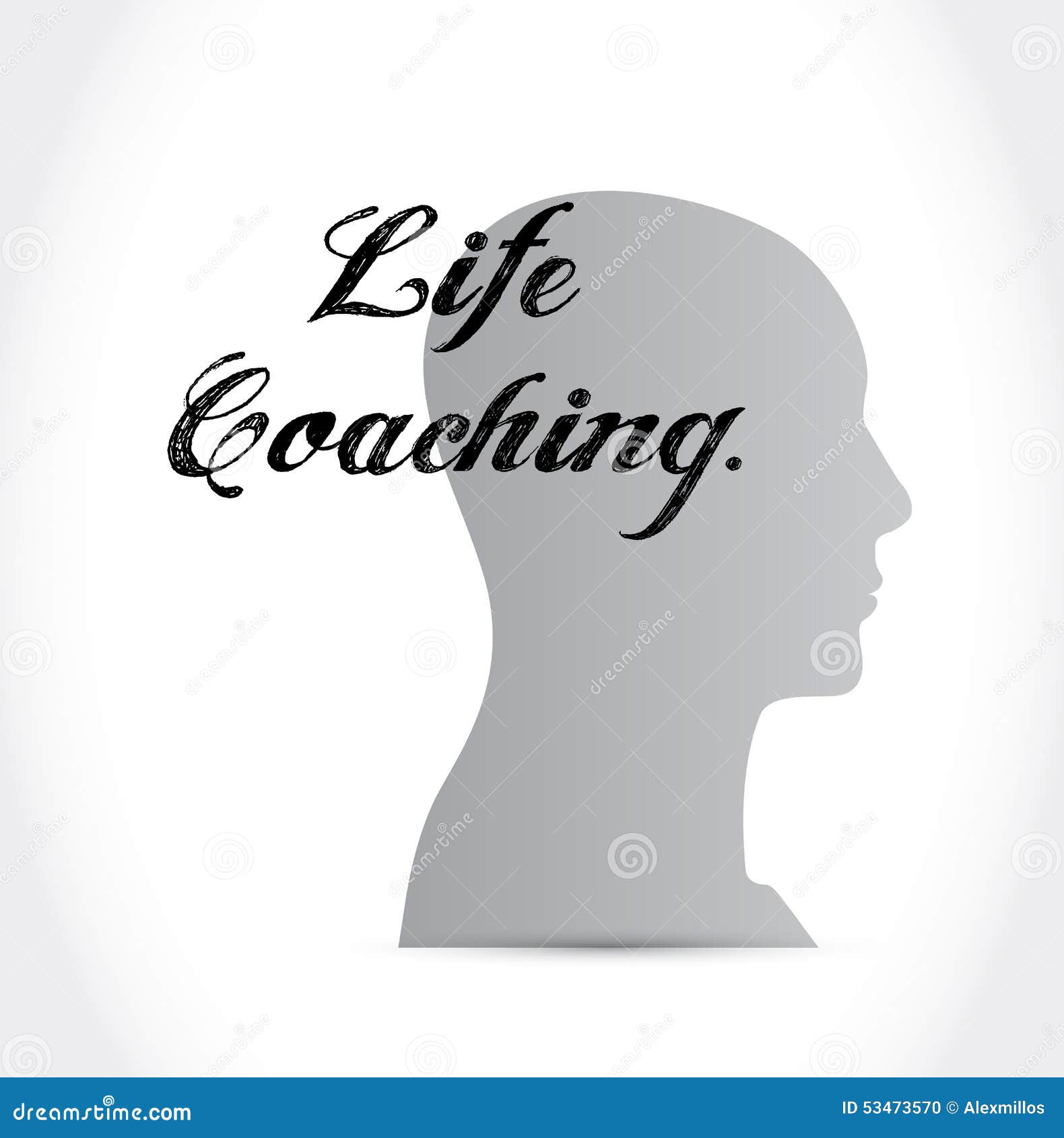 Life Coaching Head Sign Icon Concept Stock Illustration - Illustration ...