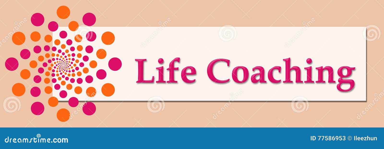 Life Coaching Pink Orange White Stock Illustration - Illustration of ...