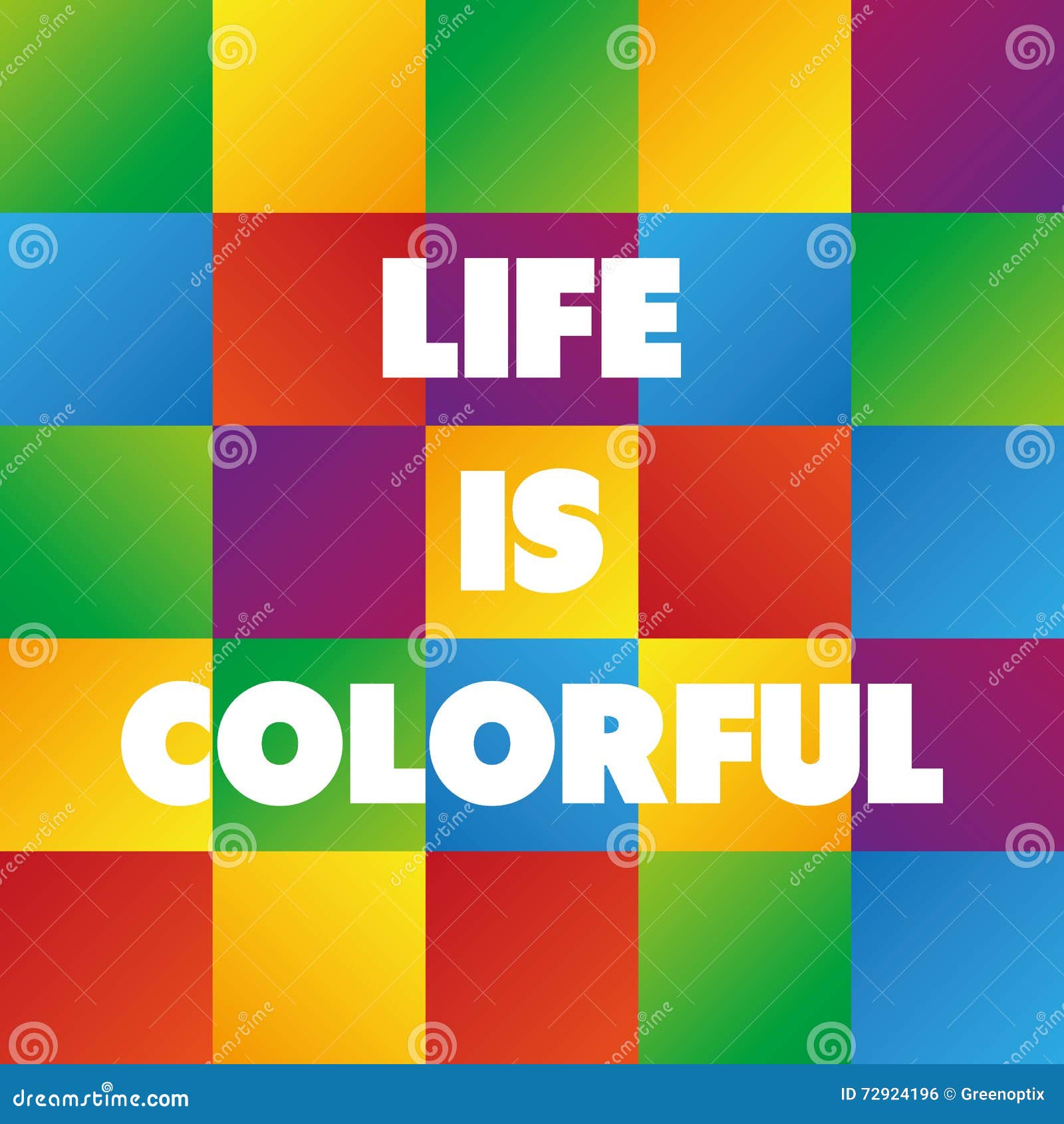Life is Colorful stock vector. Illustration of lucky - 72924196