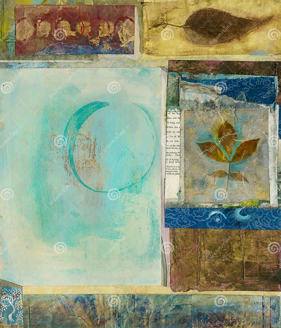 Life Cycle Abstract Painting Mixed Media Art Stock Photo - Image of ...