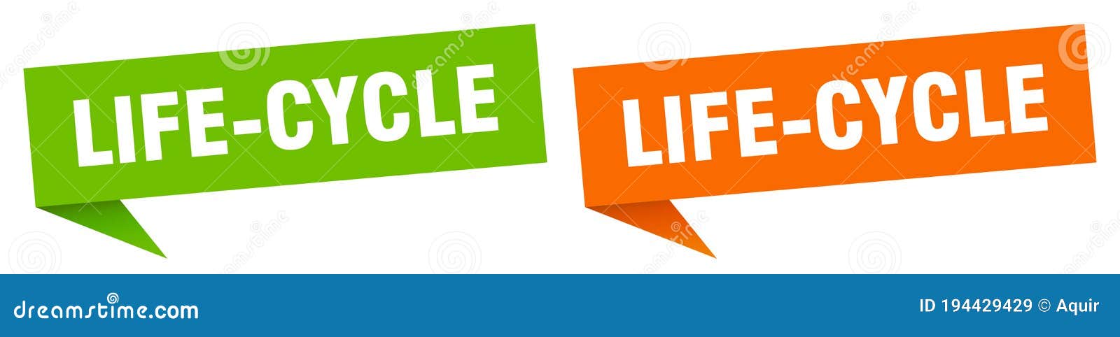 Life-cycle Banner. Life-cycle Speech Bubble Label Set Stock Vector ...