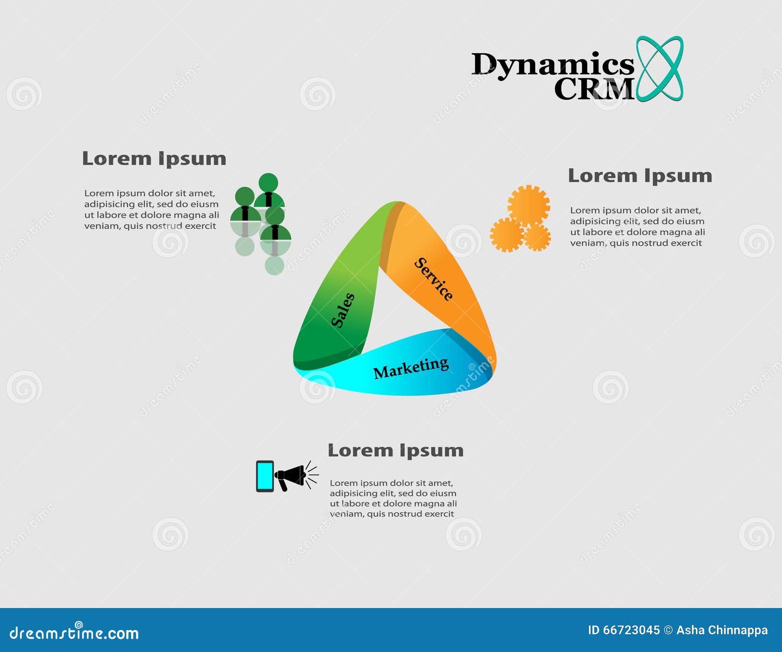 Life cycle of Dynamics CRM stock illustration. Illustration of system ...