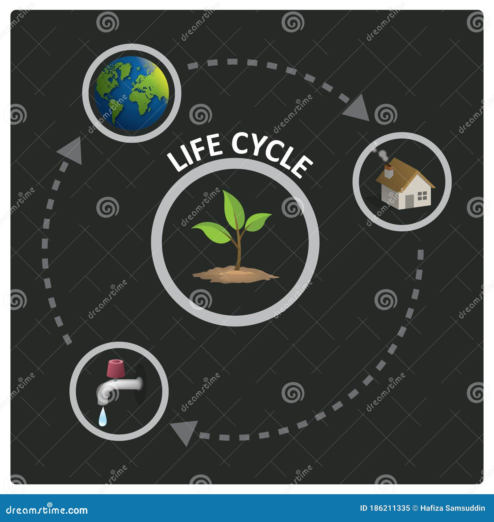 Life Cycle Infographic. Vector Illustration Decorative Design Stock ...